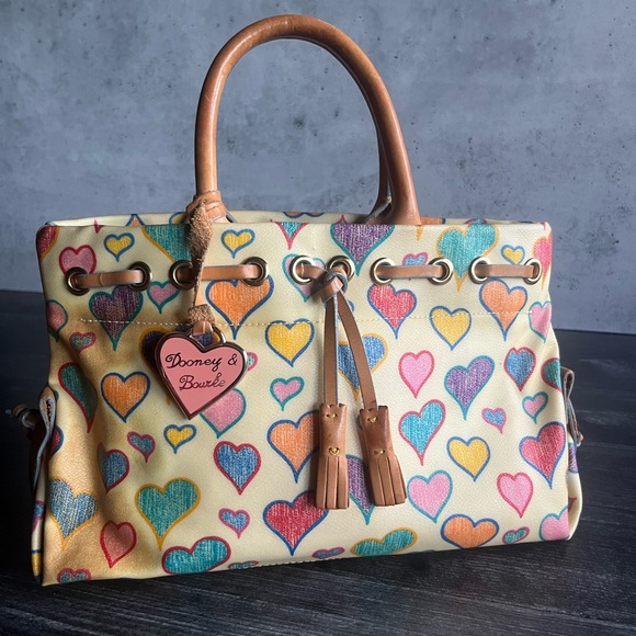 Dooney & Bourke | Bags | Dooney And Bourke Colorful Heart Handbag Purse ...